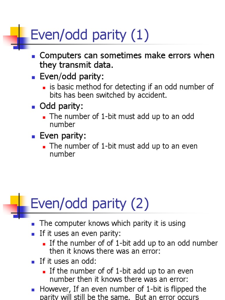 Understanding Even and Odd Parity | PDF