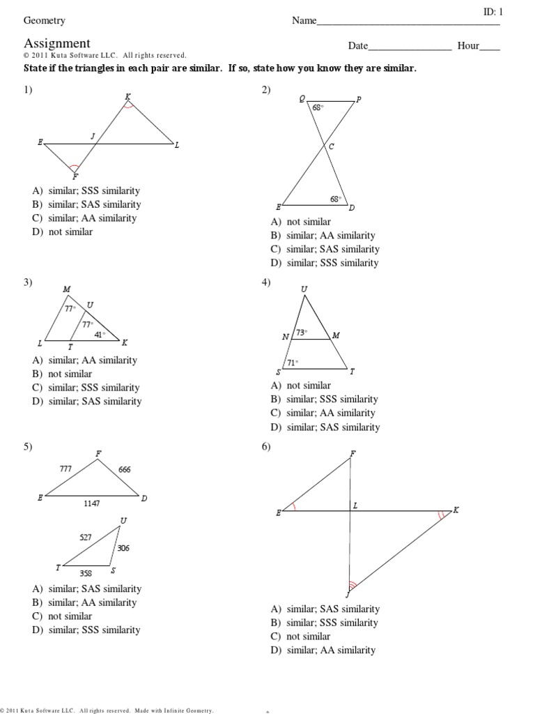 Similarity+criteria+worksheet pdf1 | PDF | Geometric Shapes | Geometry