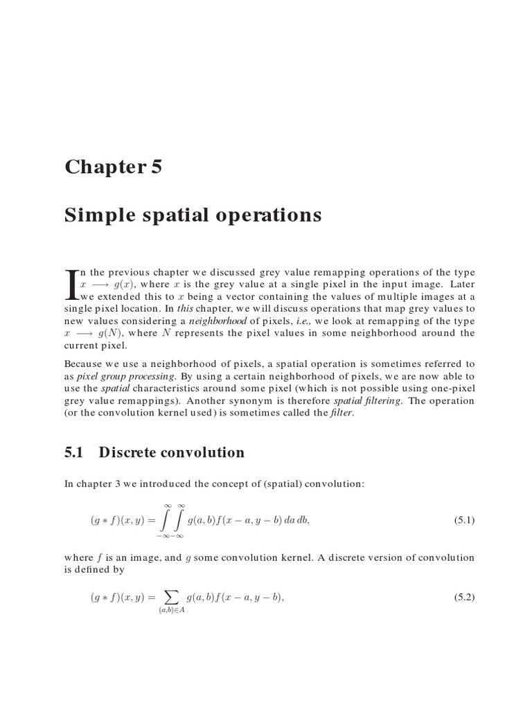 Chapter5 Simple Spatial Operations | PDF | Convolution | Normal ...