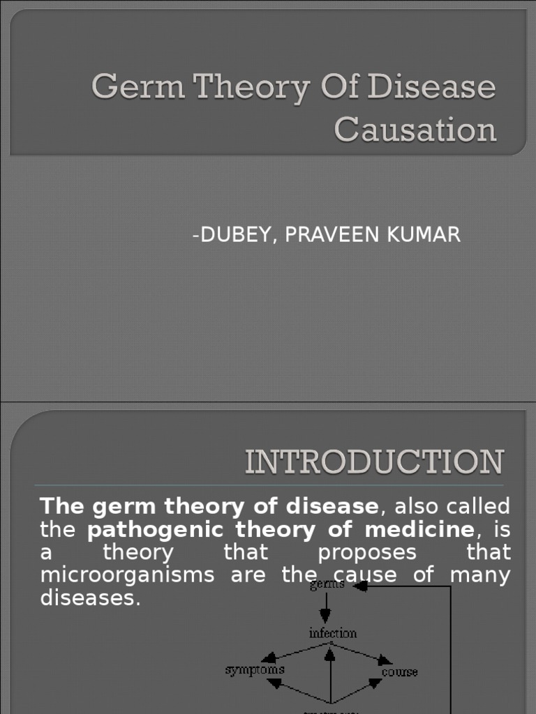 Overview of Germ Theory of Disease | PDF | Microorganism | Louis Pasteur