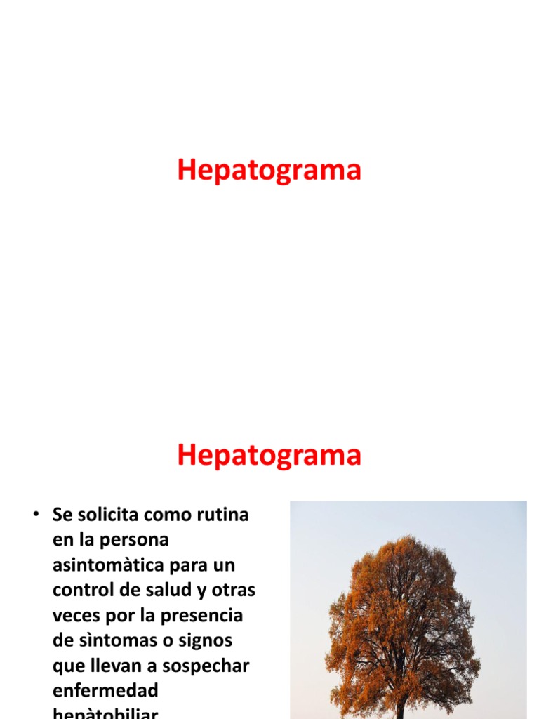 Hepatograma | PDF | Transaminasa | Alanina transaminasa