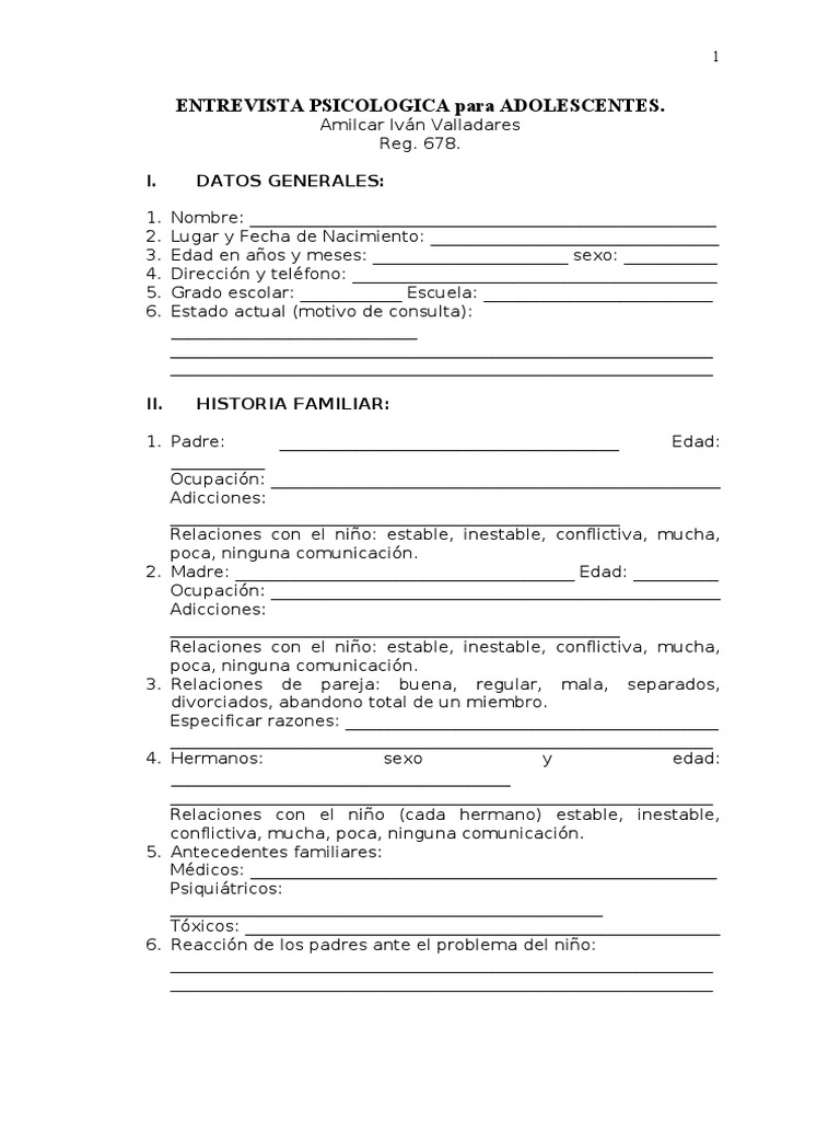 80058478 Entrevista Psicologica Adolescentes