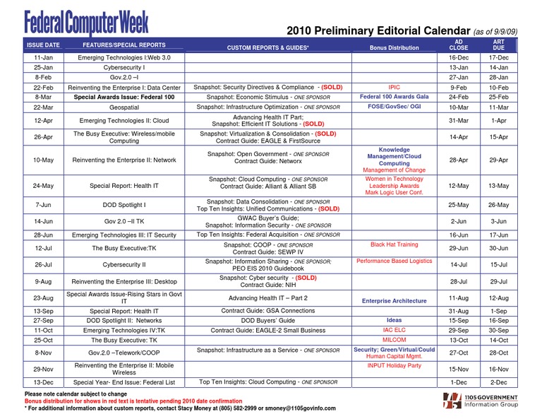 2010 1105 Government Information Group's Federal Computer Week ...