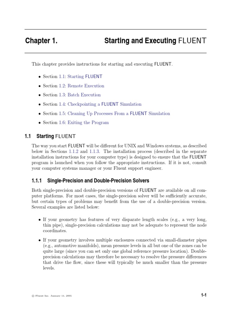 Starting and Executing FLUENT Guide | PDF | Command Line Interface ...
