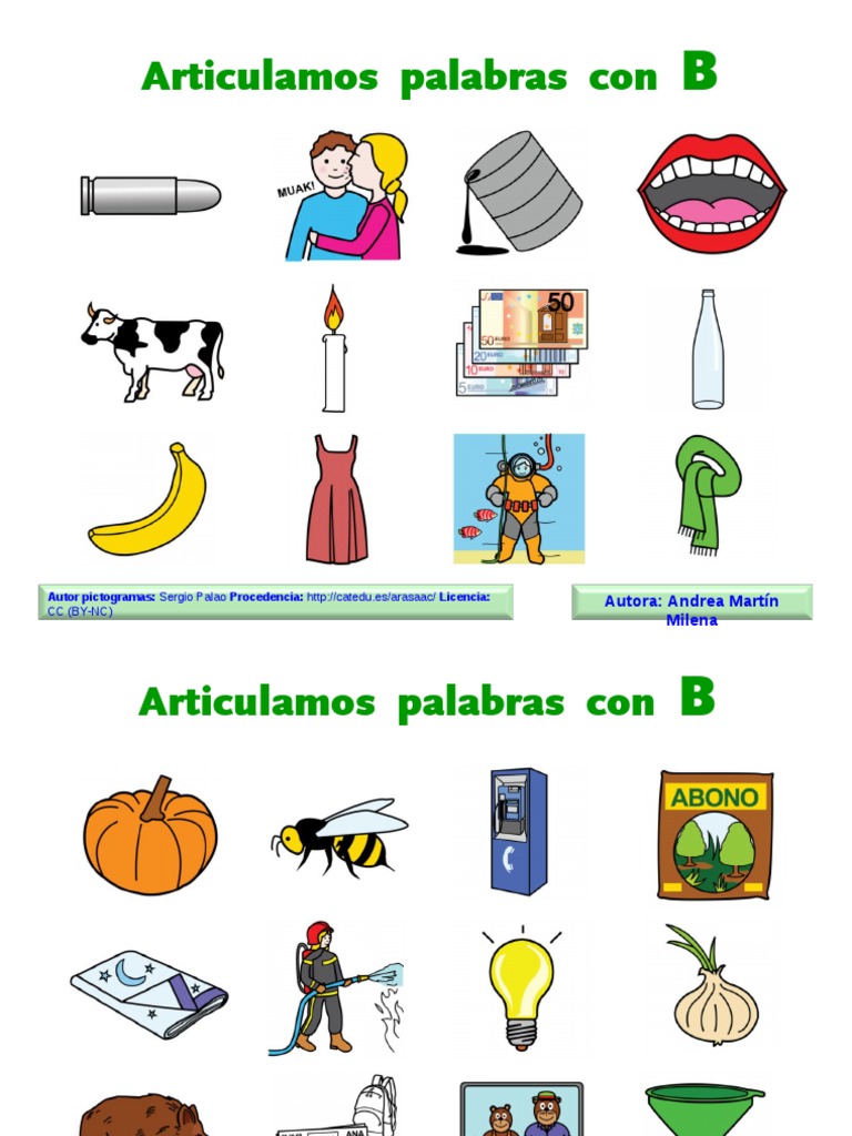 Palabras Con La Letra B Vamos A Aprender La Letra B
