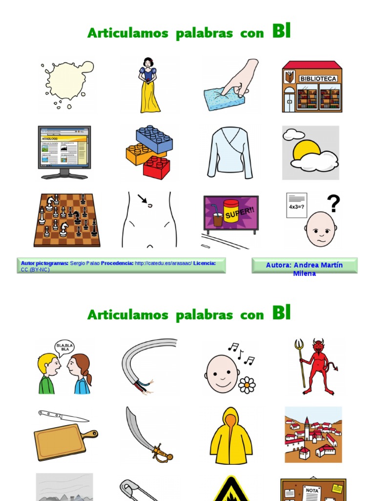 Articulamos Palabras Con Bl
