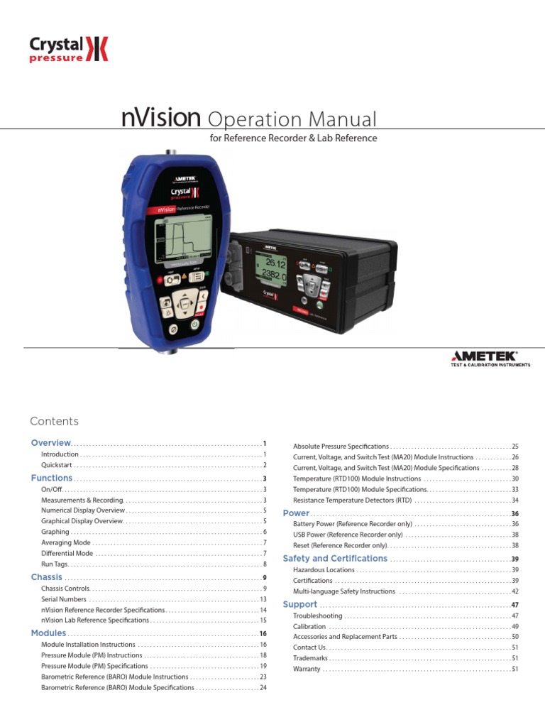 4701 Rev H NVision Manual | PDF | Pounds Per Square Inch | Pressure