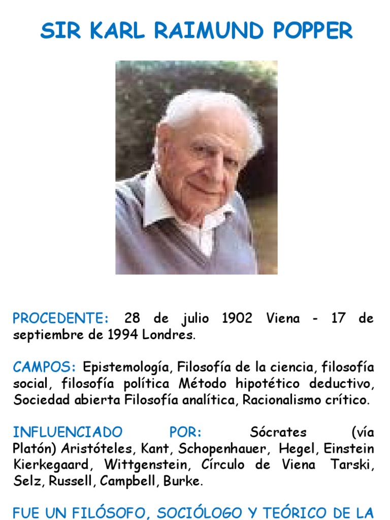 Karl Popper | Karl Popper | Science
