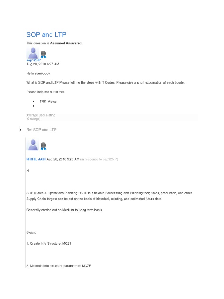 SOP and LTP | PDF | Inventory | Computing