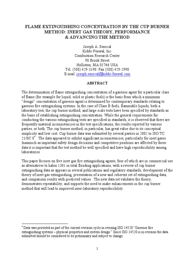 Cup Burner Method | PDF | Gases | Combustion