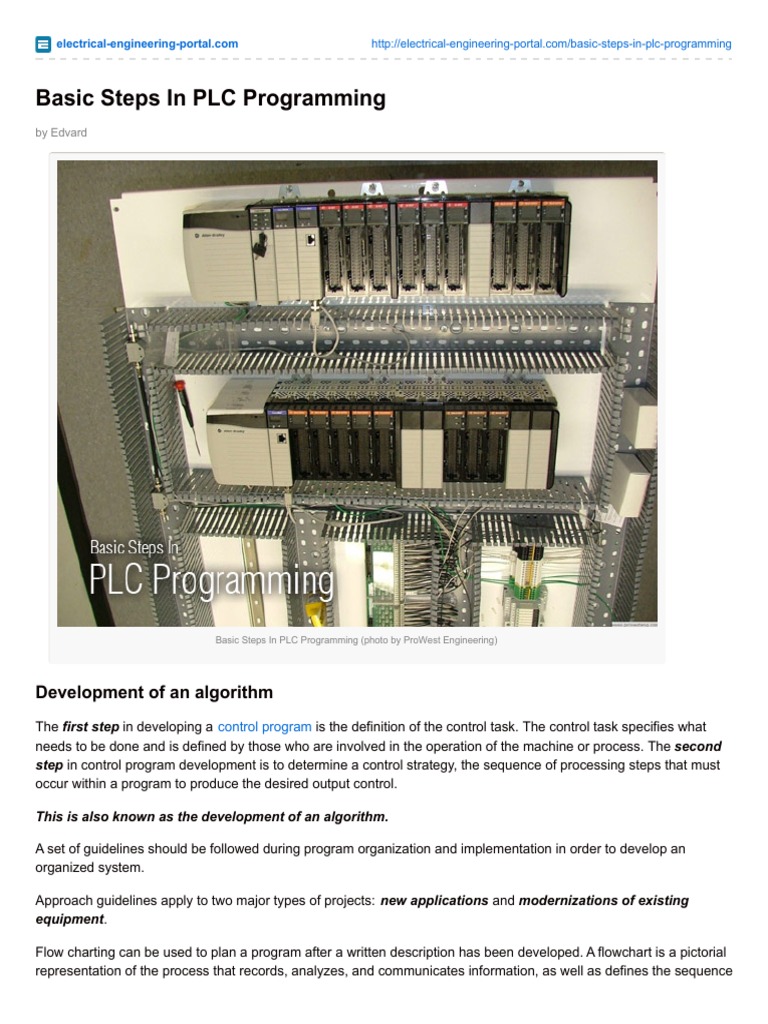 Basic Steps in PLC Programming | PDF | Programmable Logic Controller | Relay
