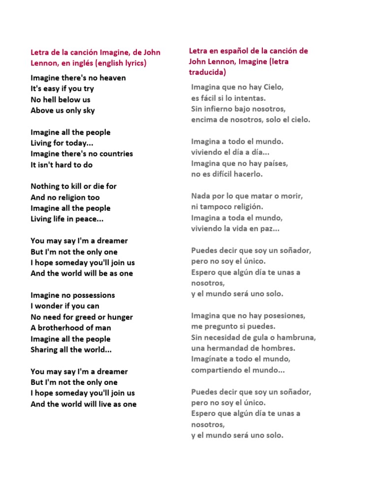 Letra de Canto | PDF