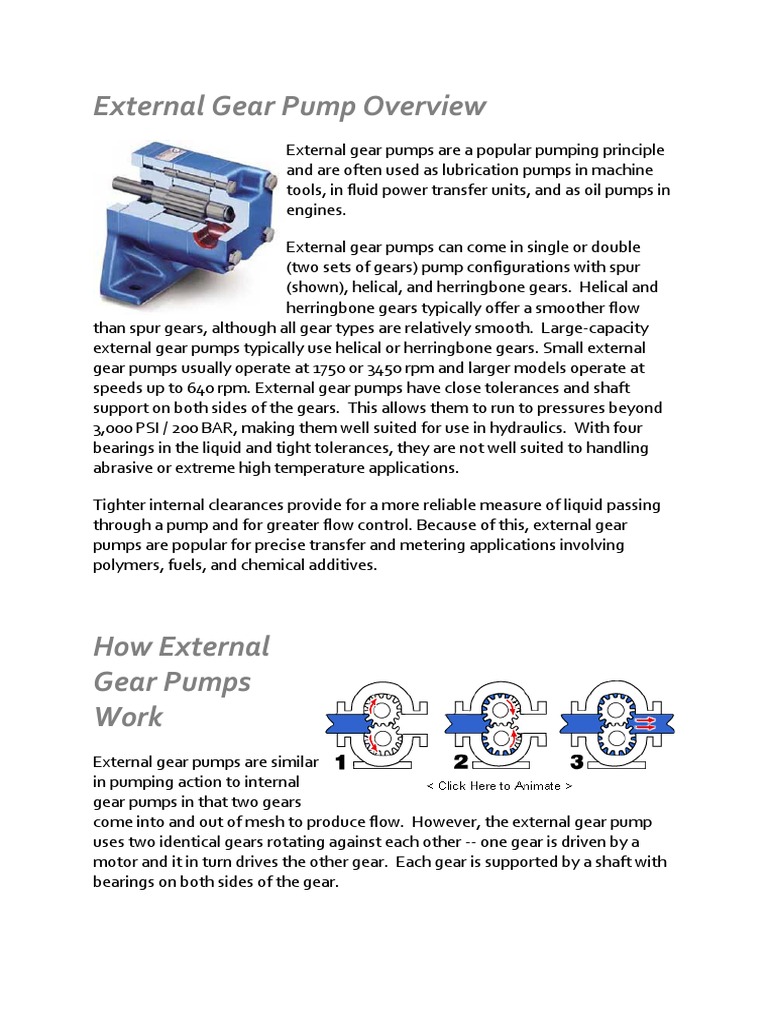 Gear Pump Article Pdf Pump Gear