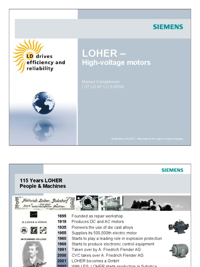 Siemens Loher Flameproof & Special Designed Motors | PDF | Electric ...