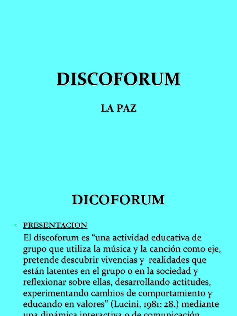 Disco Forum | PDF | Conflicto (proceso) | Tolerancia