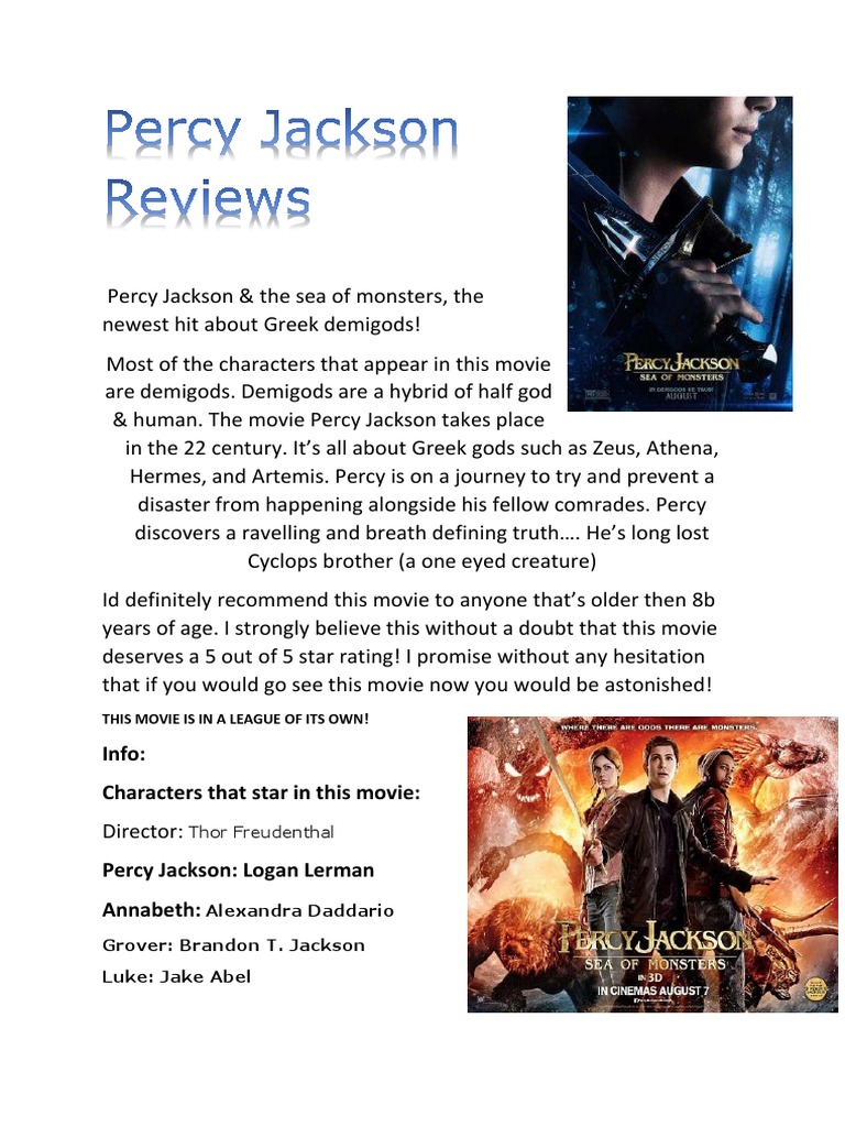 Percy Jackson Review | PDF