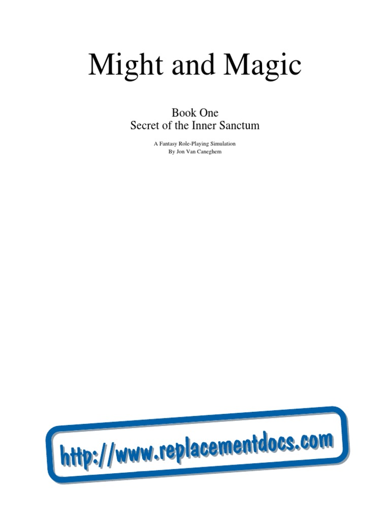Might and Magic - Book I (Manual) | PDF | Magic (Paranormal) | Leisure