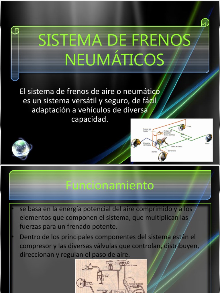 Funcionamiento del Sistema de Frenos Neumáticos | PDF | Tecnología de ...