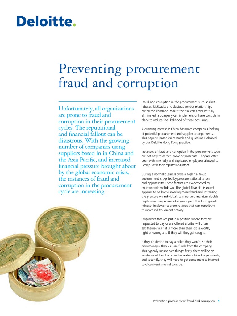 Forensic Preventing Procurement Fraud and Corruption | PDF ...