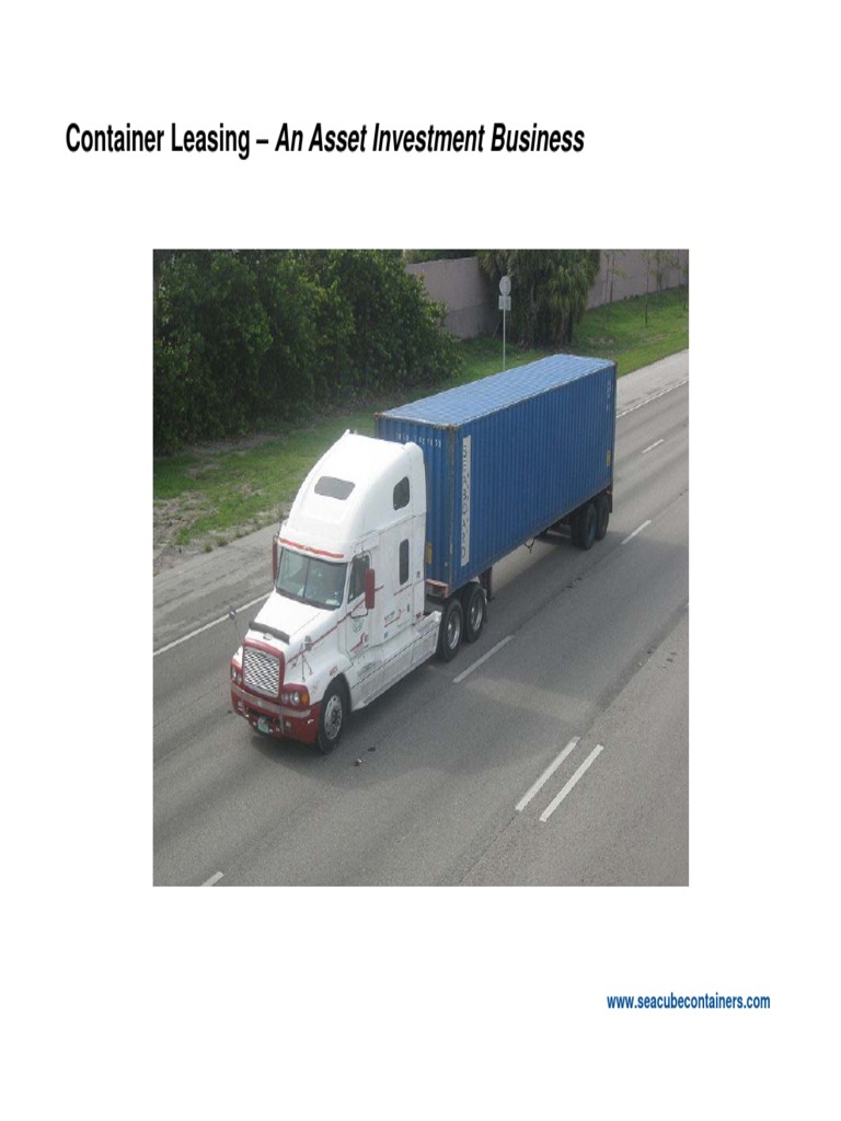 Container Leasing - An Asset Investment Business | PDF | Lease | Book Value