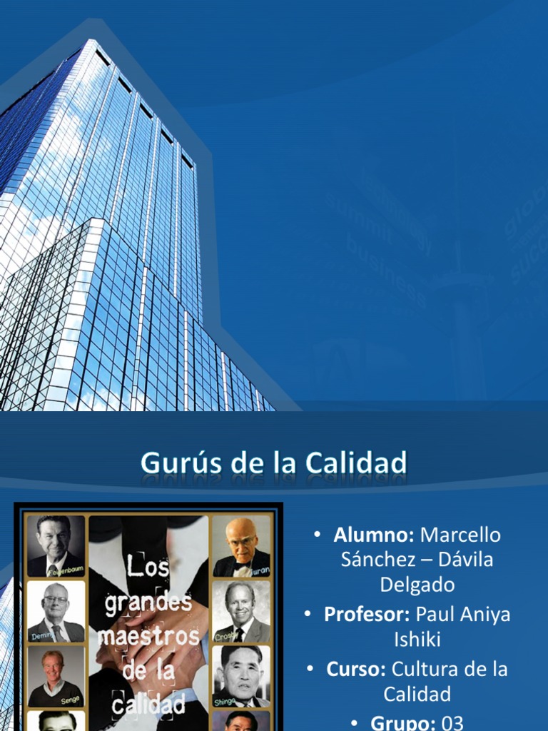 Gurús de La Calidad | PDF | Calidad (comercial) | Diseño