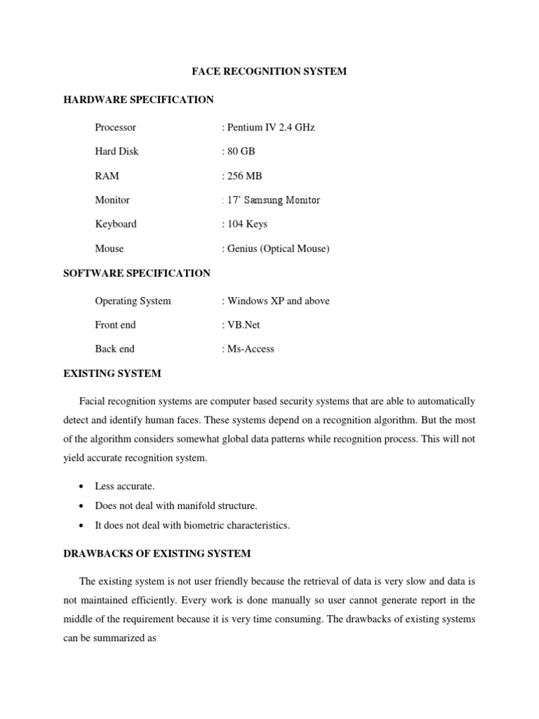 Face Recog Project Report | PDF | Principal Component Analysis ...