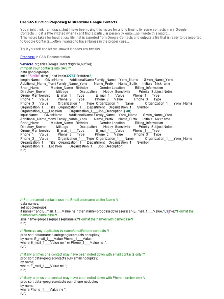 Use Sas Function Propcase Pdf Sas Software Comma Separated Values 3481