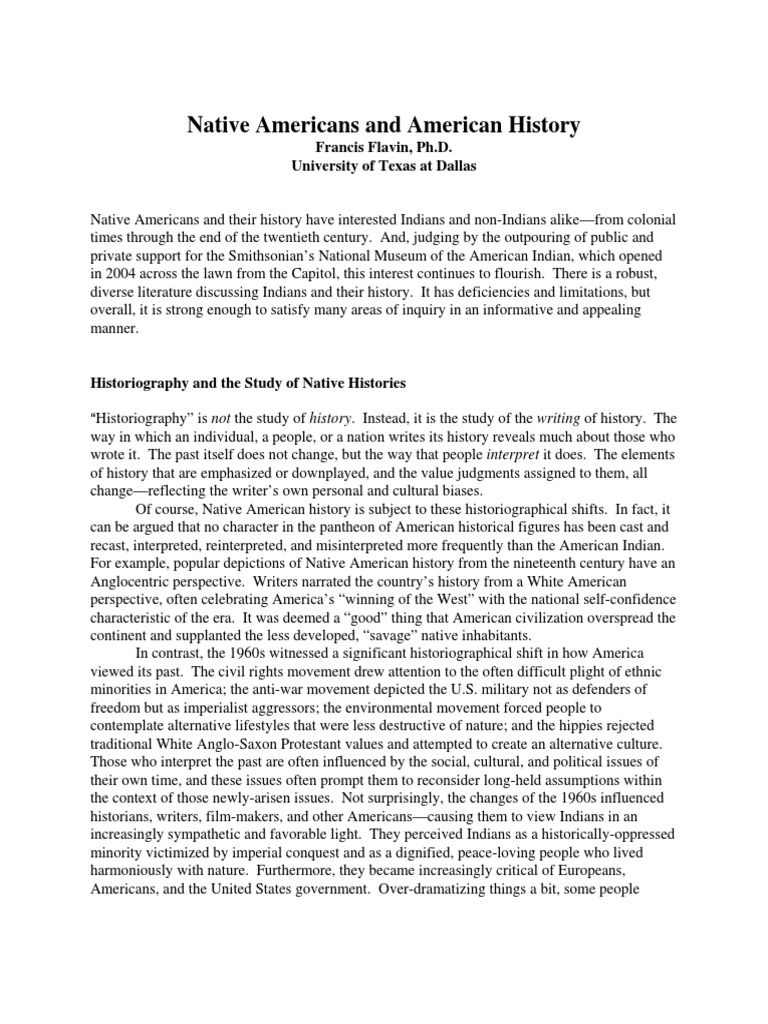 Native American History Overview | PDF | Native Americans In The United ...
