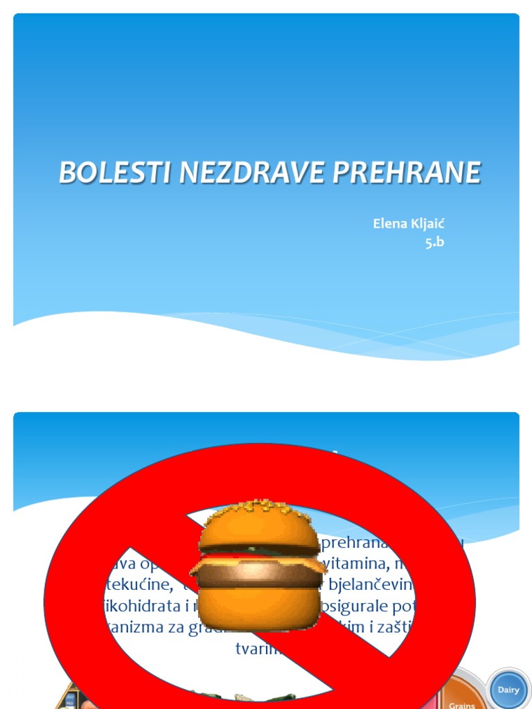 Bolesti Nezdrave Prehrane | PDF