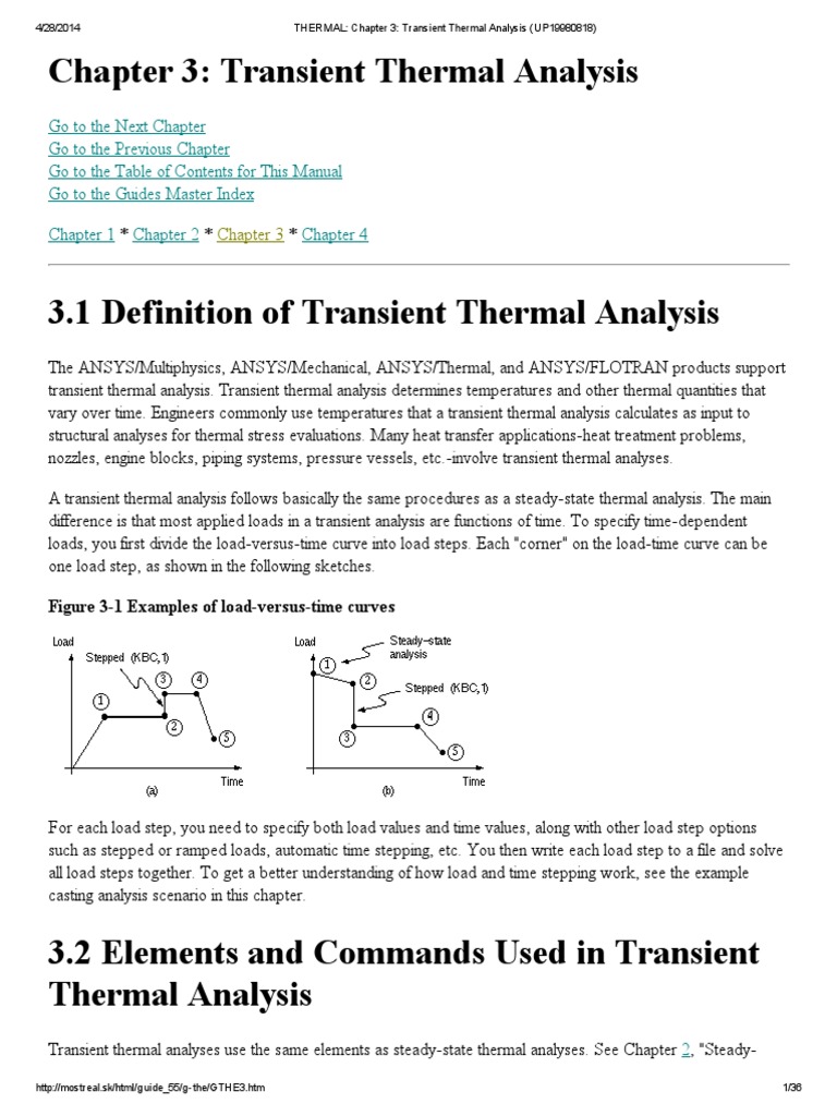 THERMAL - Chapter 3 - Transient Thermal Analysis (UP19980818) | PDF ...