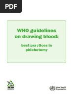 WHO Phlebotomy Best Practices Guide | PDF | Bleach | Medicine