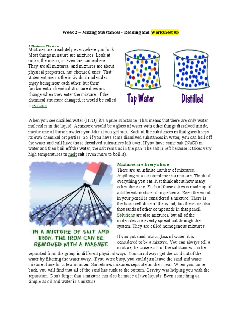 Understanding Mixtures: Basics & Examples | PDF | Chemical Substances ...