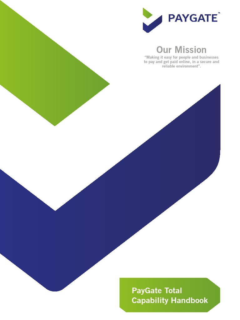 PayGate Capability Handbook V1.1 | PDF | Credit Card | Visa Inc.
