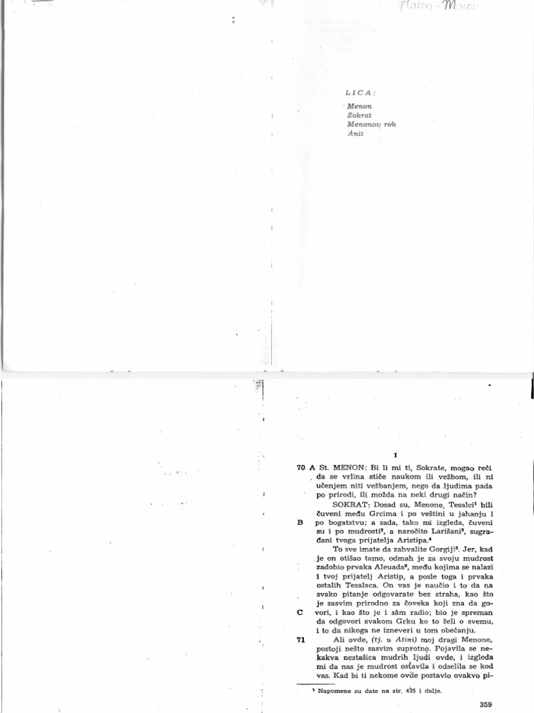 Platon Menon | PDF
