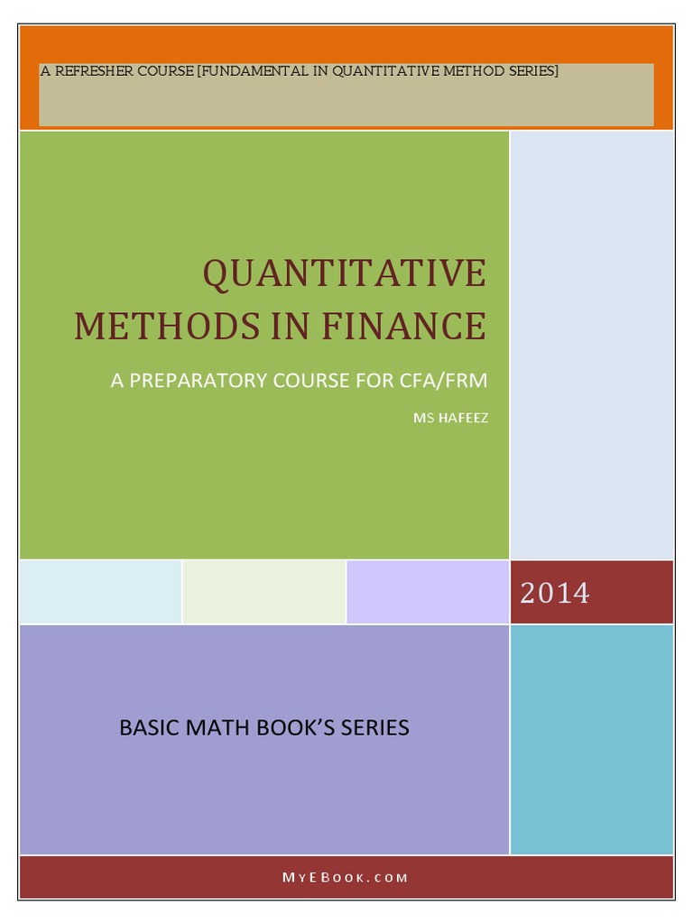 Quantitative Methods For Finance | PDF | Internal Rate Of Return ...