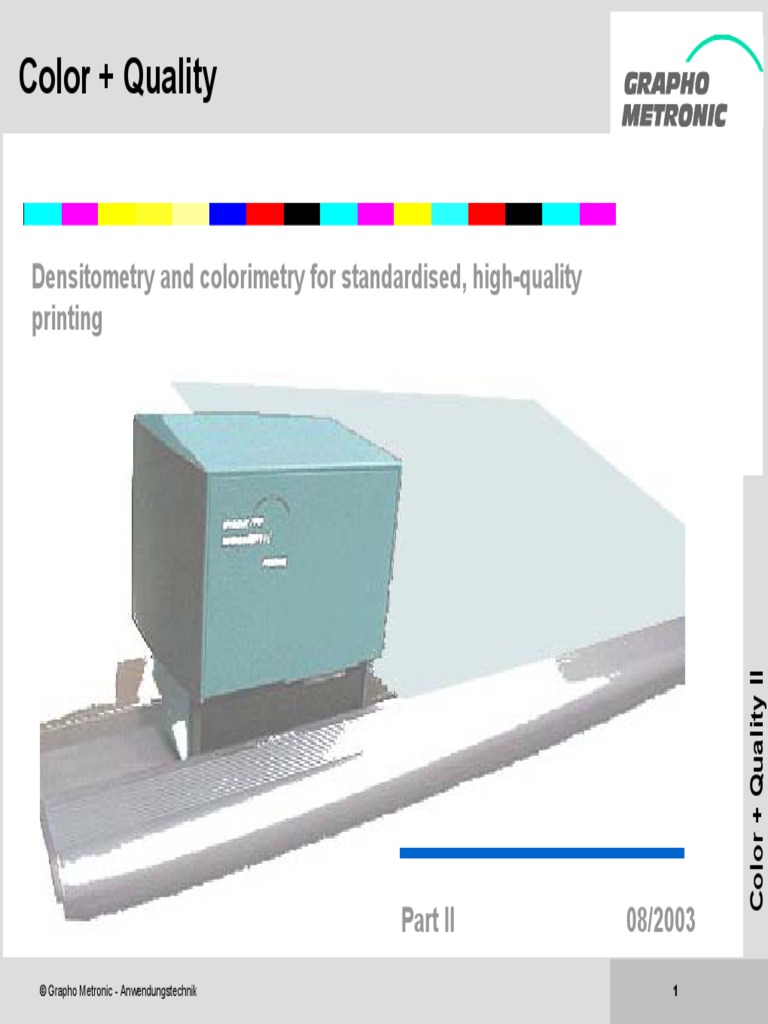 Printing Industries - Density | PDF | Optical Filter | Magenta