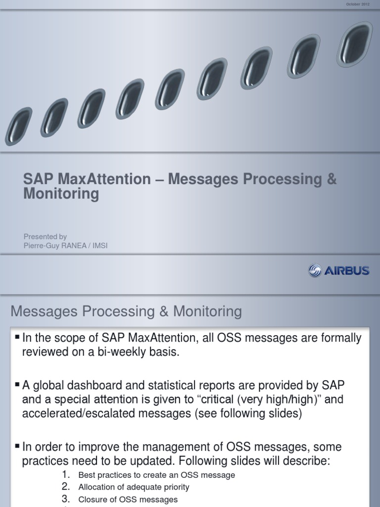 Sap Maxattention Oss Message Processing Monitoring Pdf Computing
