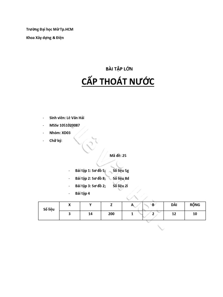 BTL Cap Thoat Nuoc | PDF