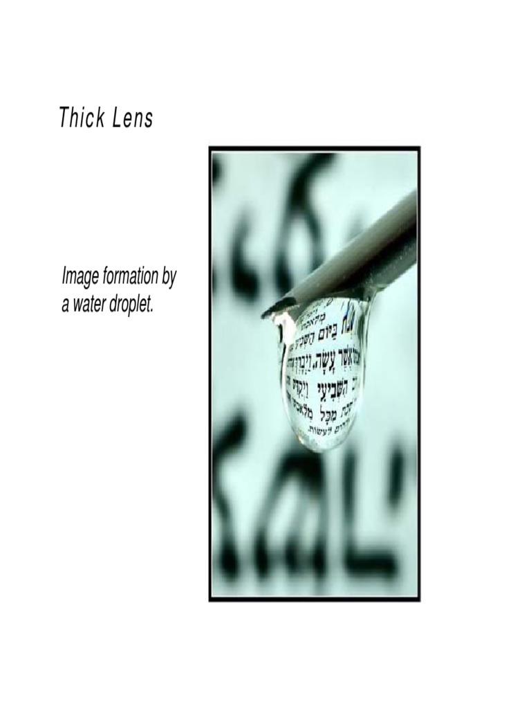 Thick Lens | PDF | Lens (Optics) | Atomic