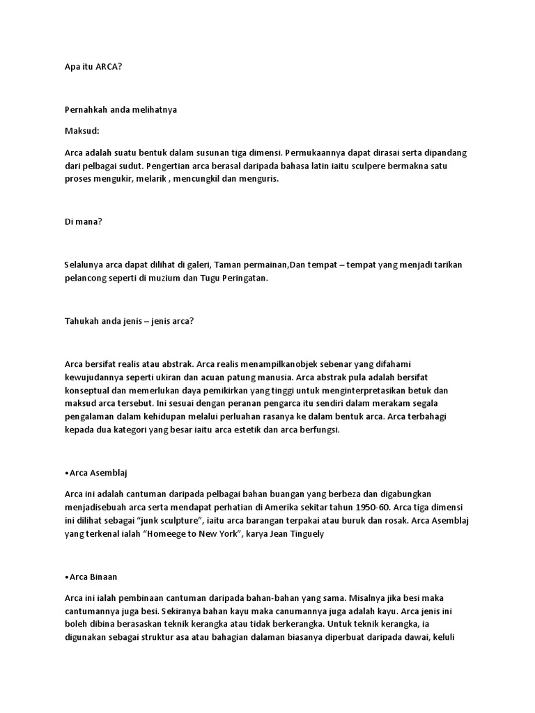 Apa Itu ARCA | PDF | Ilmu Sosial