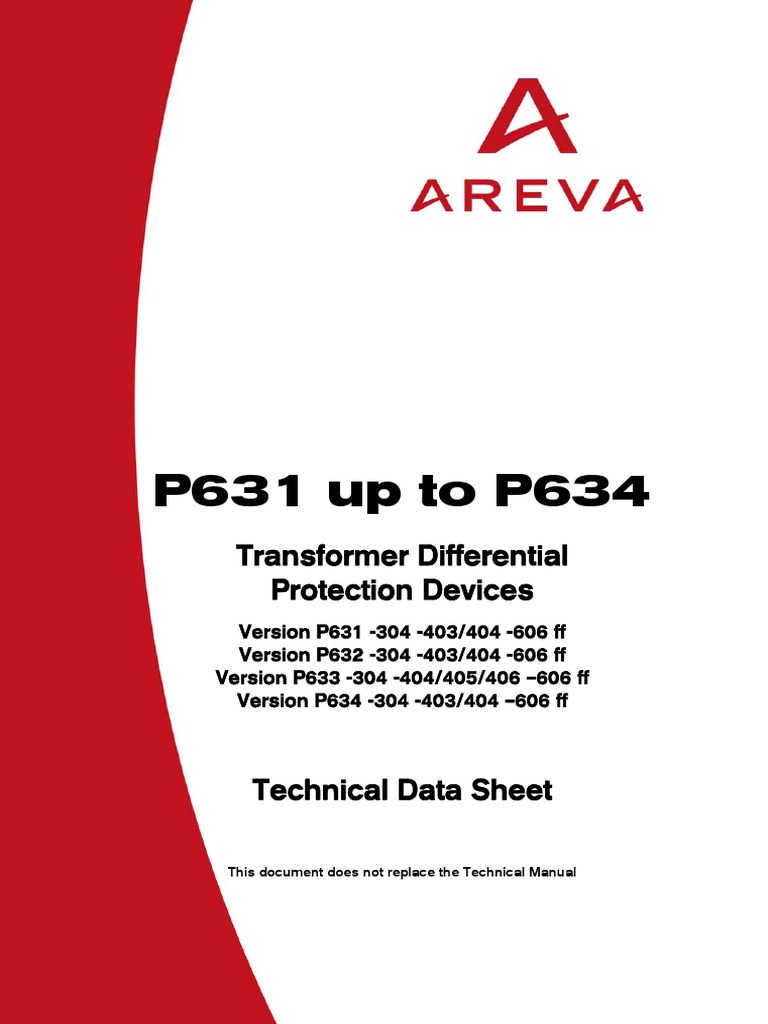P631 Up To P634: Transformer Differential Protection Devices | PDF ...
