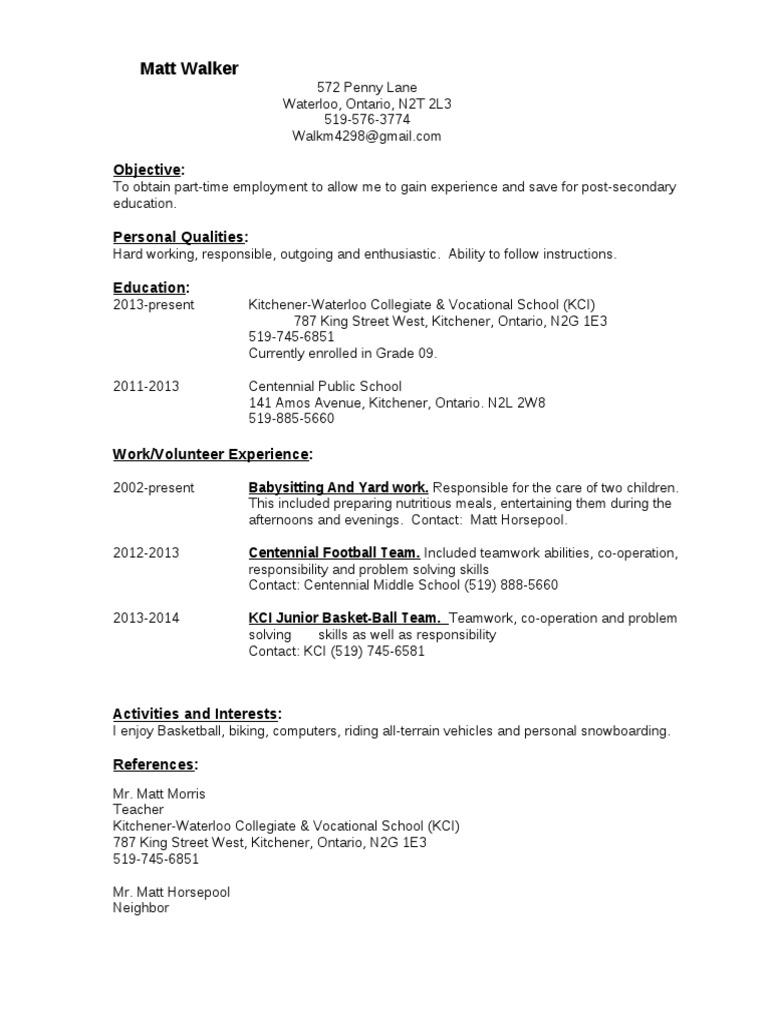 Resume Model | PDF
