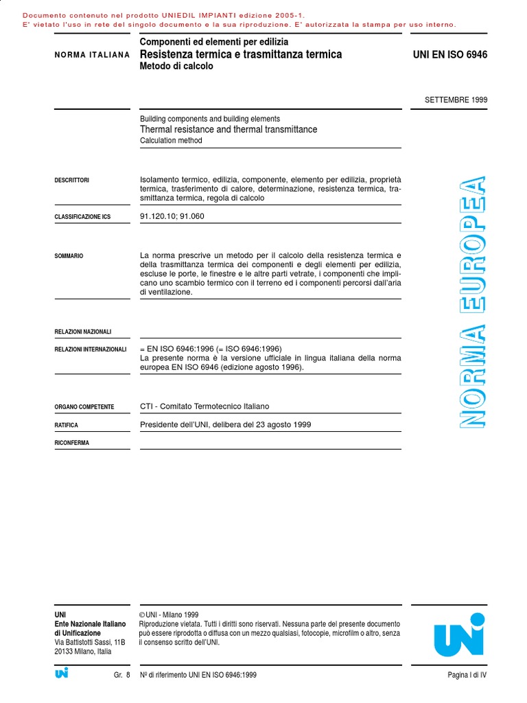 Uni en Iso 6946 | PDF