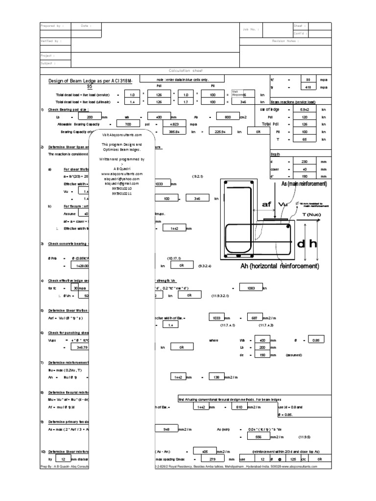 2 Design of Beam Ledges 23052014 | PDF | Structural Engineering ...