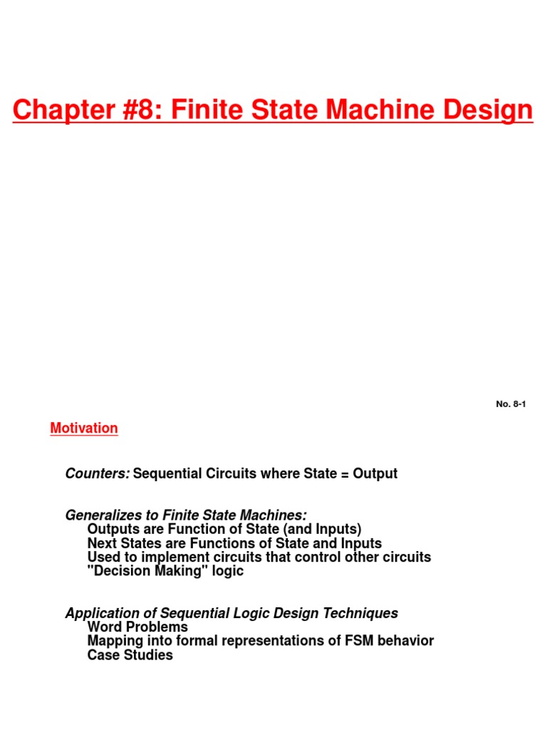 Finite State Machine | PDF | Digital Technology | Digital Electronics