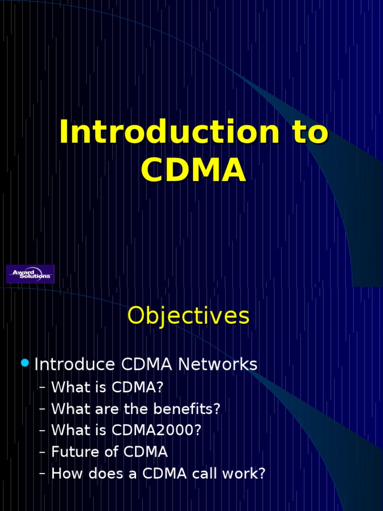 Introduction To CDMA | PDF | Networking Standards | Telecommunications