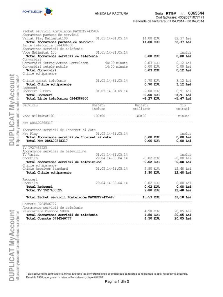 Anexa RTGV6065544 | PDF | Finance & Money Management