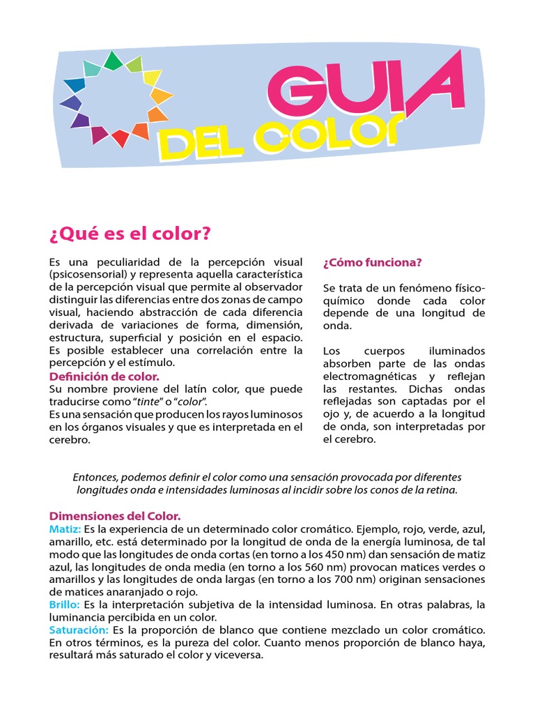 Teoría Del Color | PDF | Color | Modelo de color Rgb