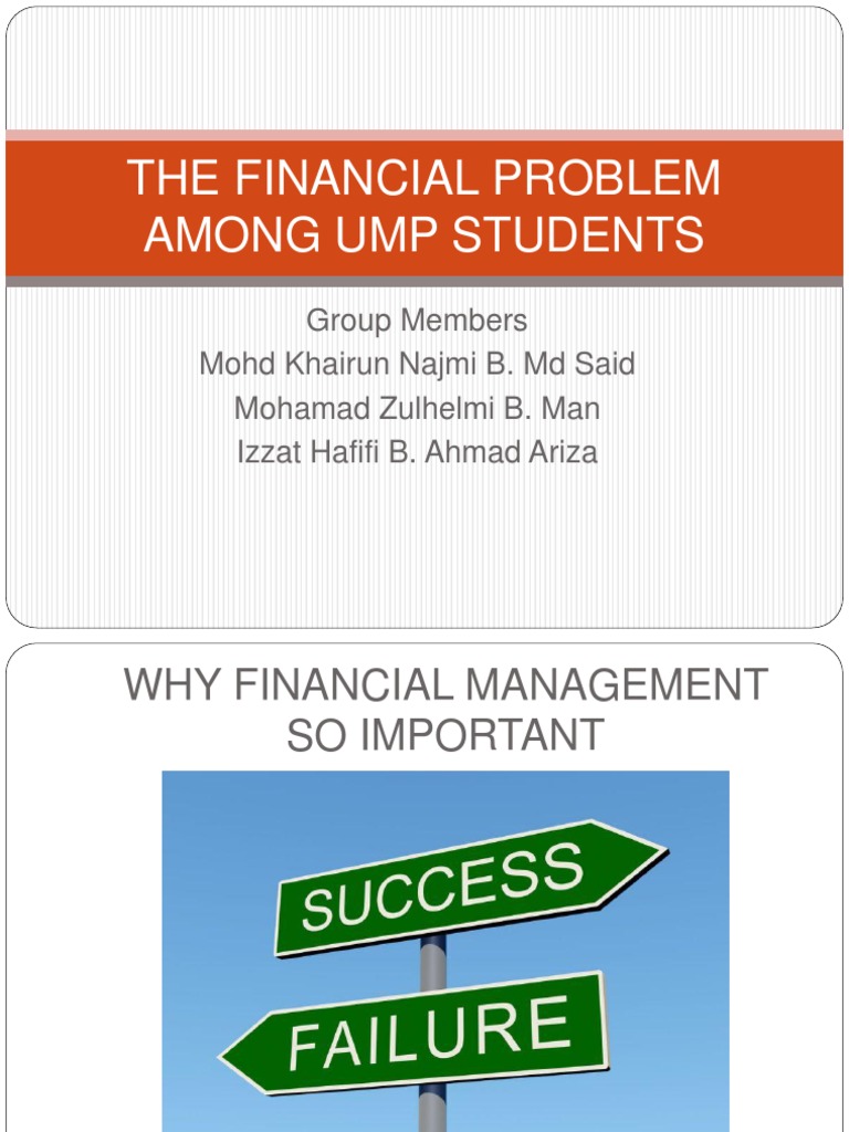 The Financial Problem Among Ump Students | PDF | Questionnaire | Gender