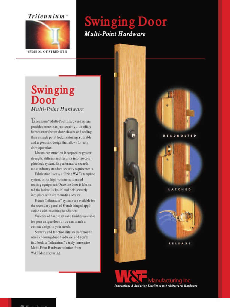 W & F Multi Point Locking System | PDF | Door | Lock (Security Device)